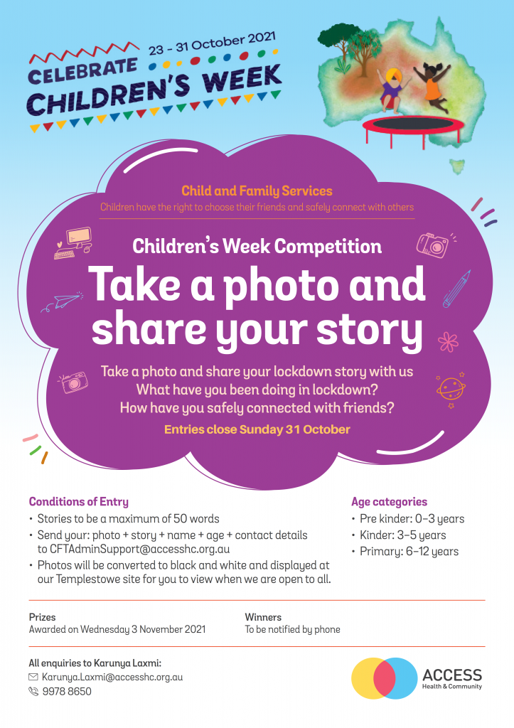 What's happening in Children's Week 2021? | Access Health and Community